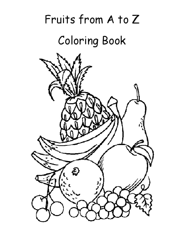 A to Z Fruits Coloring Book | PDF