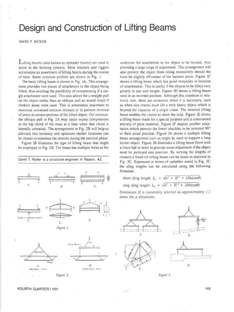 Design of Lifting Beams PDF | PDF | Beam (Structure) | Bending