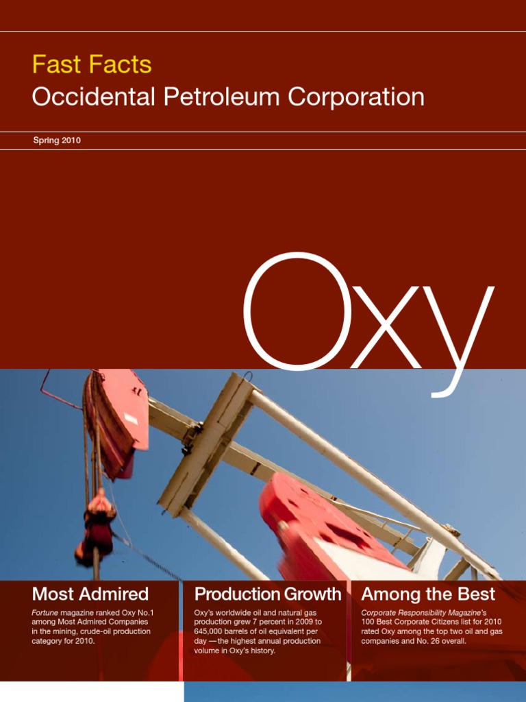 Occidental Petroleum Corporation: Fast Facts | PDF | Petroleum | Economies