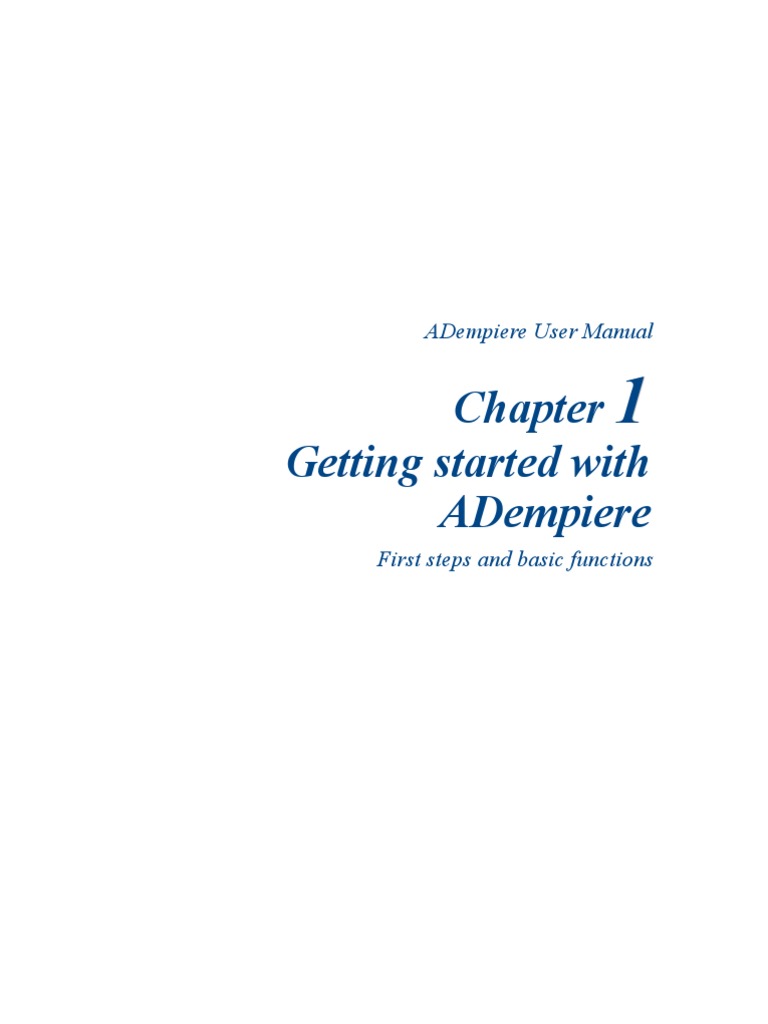 Getting Started With Adempiere | PDF