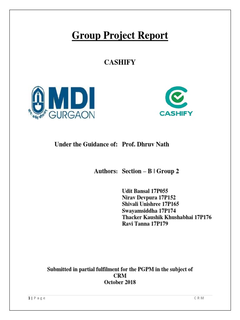 SectionB Group2 Cashify CRM Project Section B | PDF | E Commerce ...