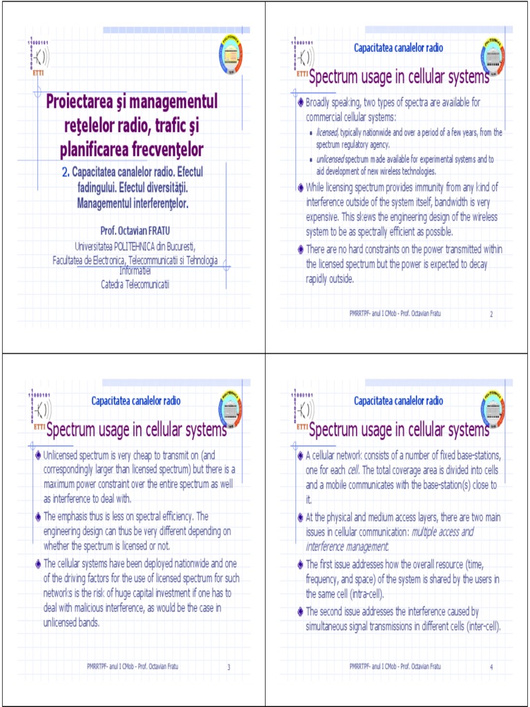 Radio Network Design & Management | PDF | Cellular Network | Duplex ...