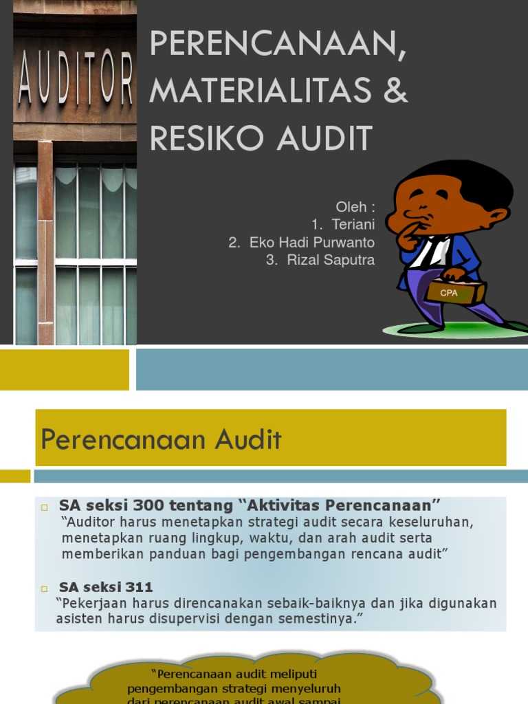 Materialitas Dan Risiko Audit Gab | PDF | Pengelolaan Keuangan & Uang