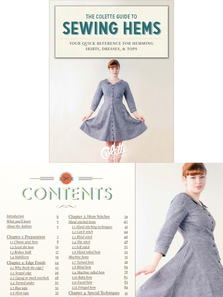 Colette Guide To Sewing Hems | PDF | Seam (Sewing) | Sewing
