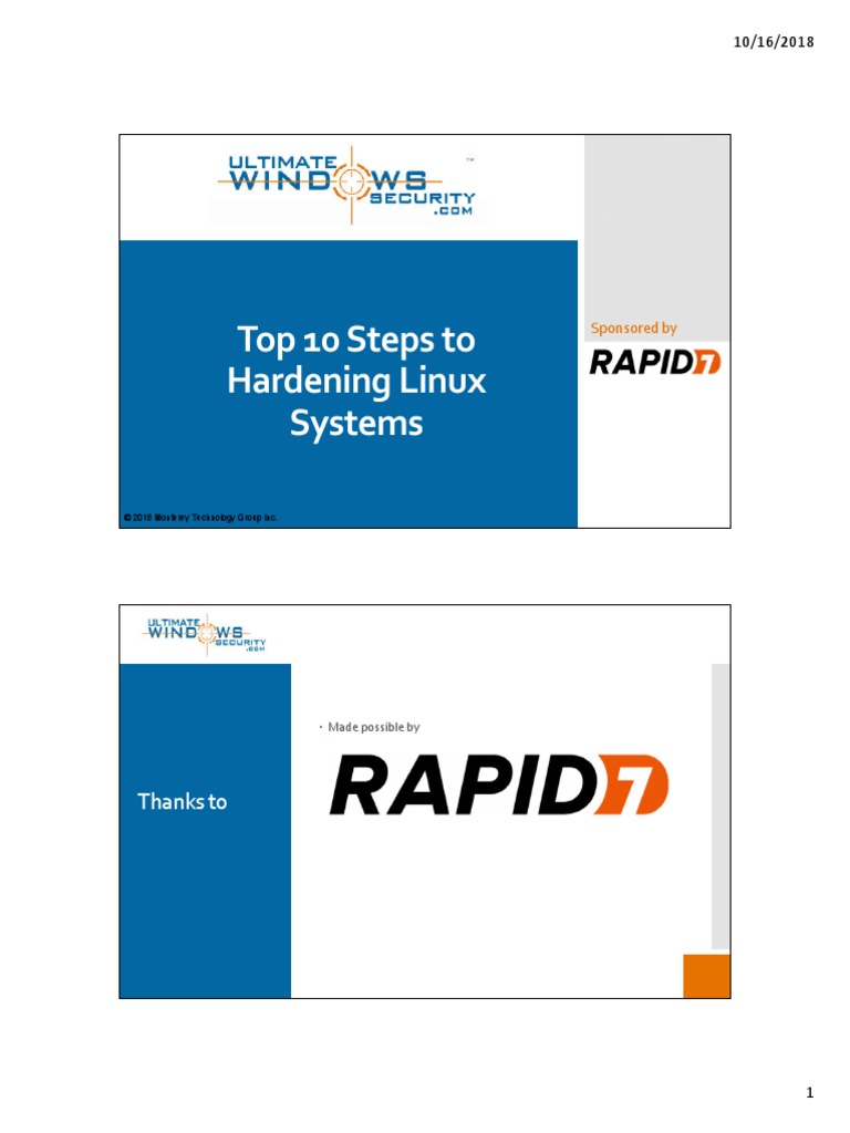 Top 10 Steps To Hardening Linux Systems | PDF | Secure Shell | Superuser