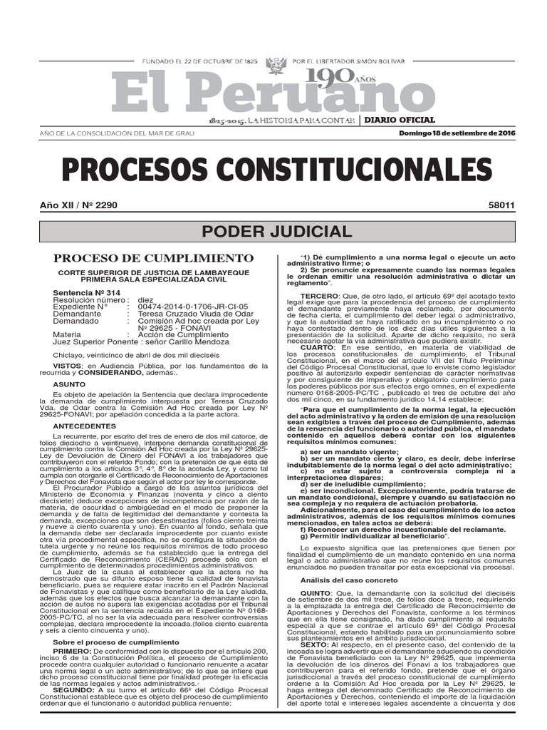 Ley de La Policia Nacional Del Peru Decreto Legislativo N 1267 1464781 ...