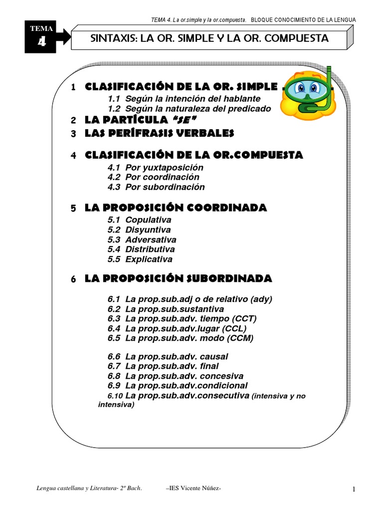 Oraciones Simples y Compuestas | PDF | Verbo | Asunto (gramática)