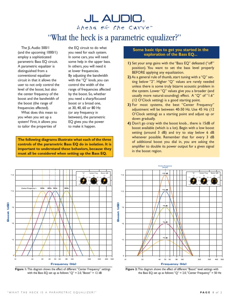Parametric EQ PDF | PDF | Equalization (Audio) | Bandwidth (Signal Processing)