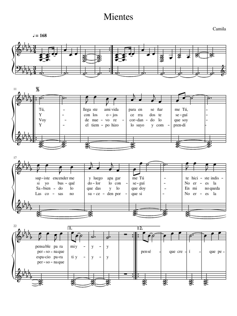 Mientes - Camila | PDF