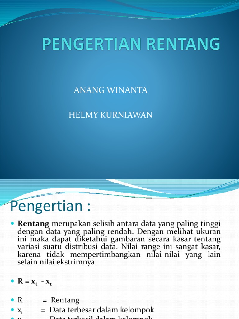 Pengertian Rentang | PDF
