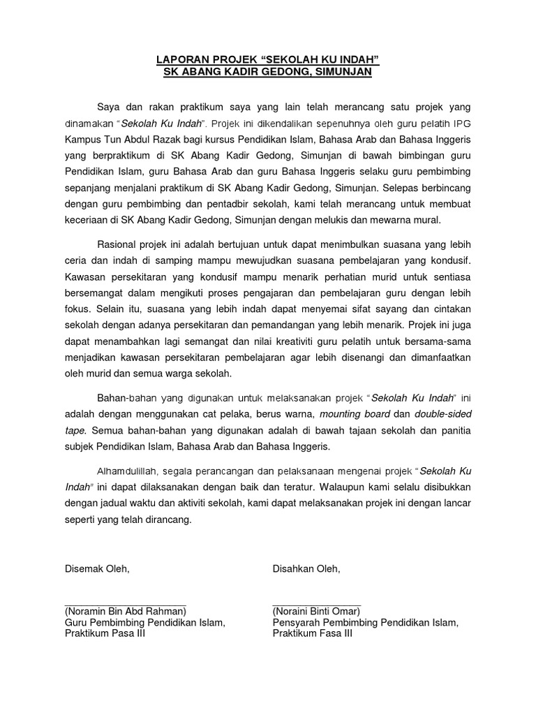 Laporan Projek | PDF