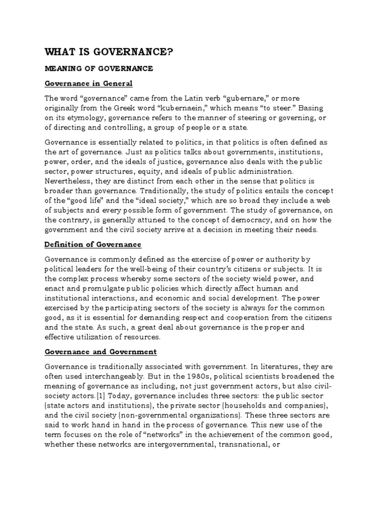 Eight Indicators of Good Governance | PDF | Good Governance | Governance
