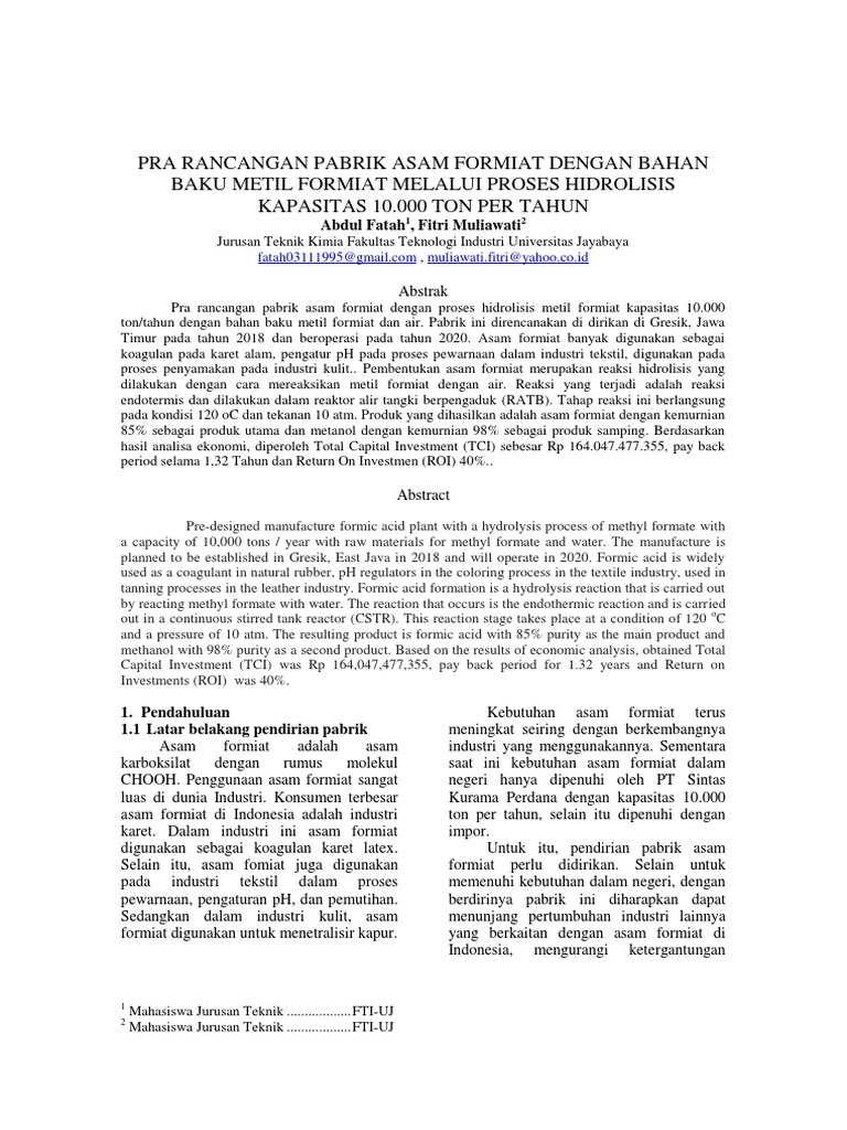 JURNAL Asam Formiat | PDF