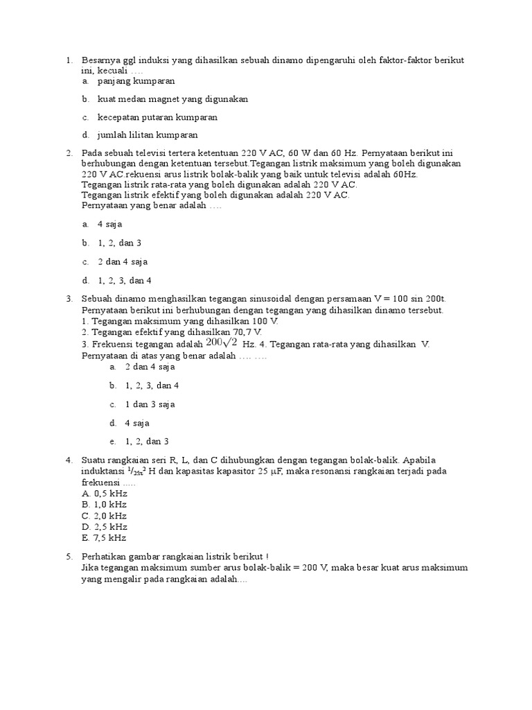 Pembahasan Soal RLC | PDF