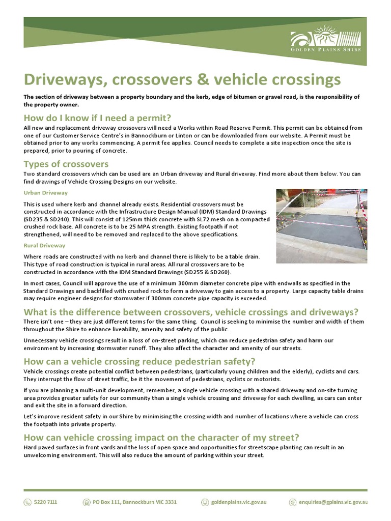 Driveways Factsheet Dec2016 | PDF | Road | Street