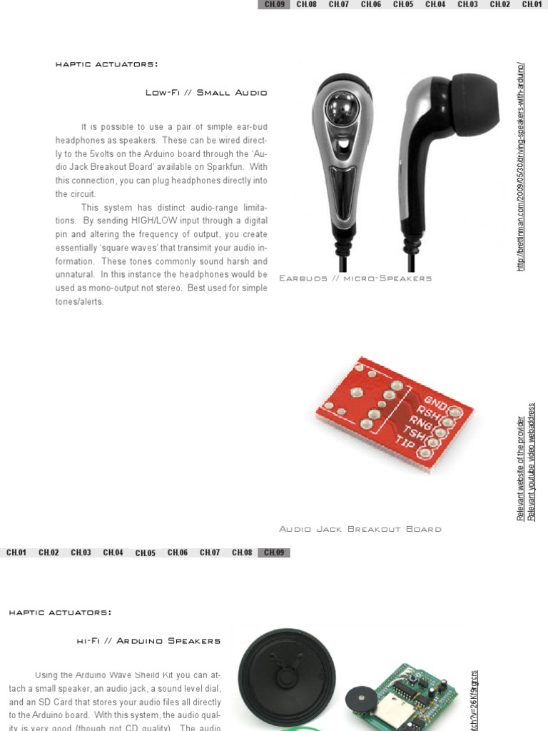 Haptic Actuators: Low-Fi // Small Audio: Earbuds // Micro-Speakers ...