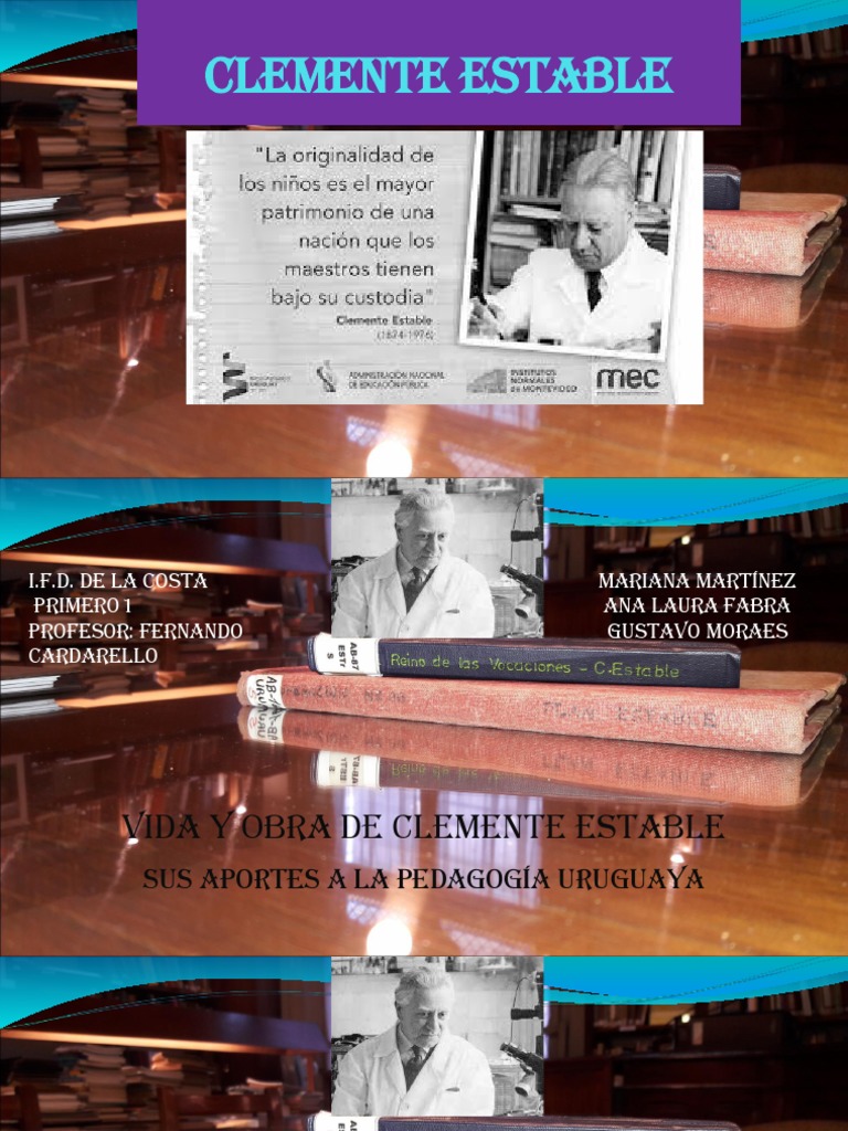 Clemente Estable Presentacion 20 de Agosto | PDF | Maestros | Neurona