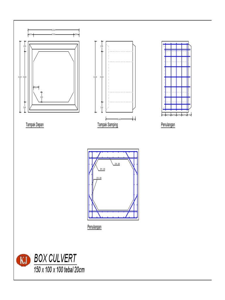 Box Culvert: 150 X 100 X 100 Tebal 20cm | PDF
