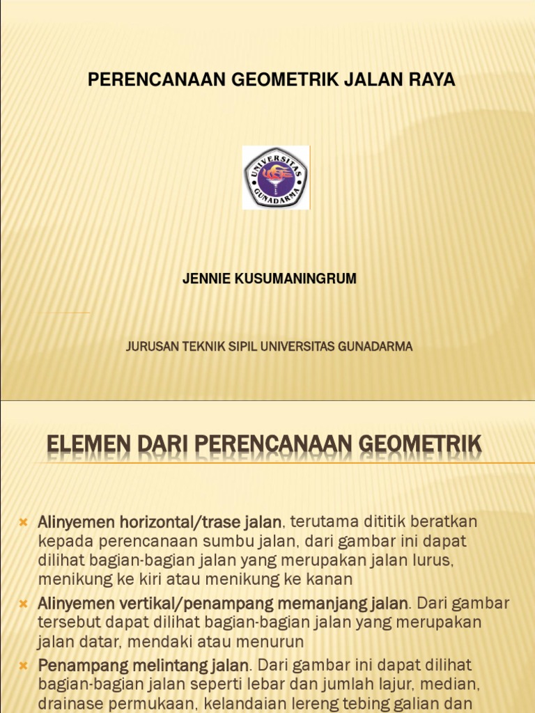Perencanaan Geometrik Jalan Raya | PDF