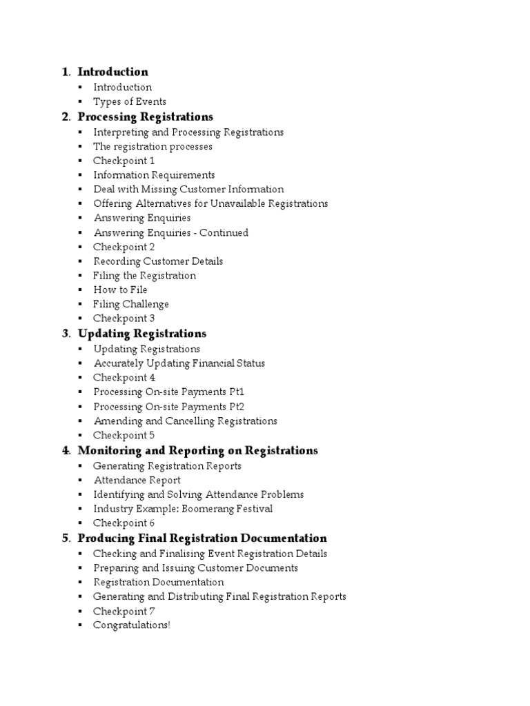 Process and Monitor Event Registration | PDF