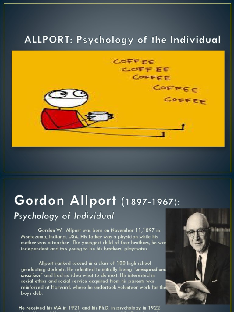 Gordon Allport (1897-1967) | PDF | Motivation | Motivational