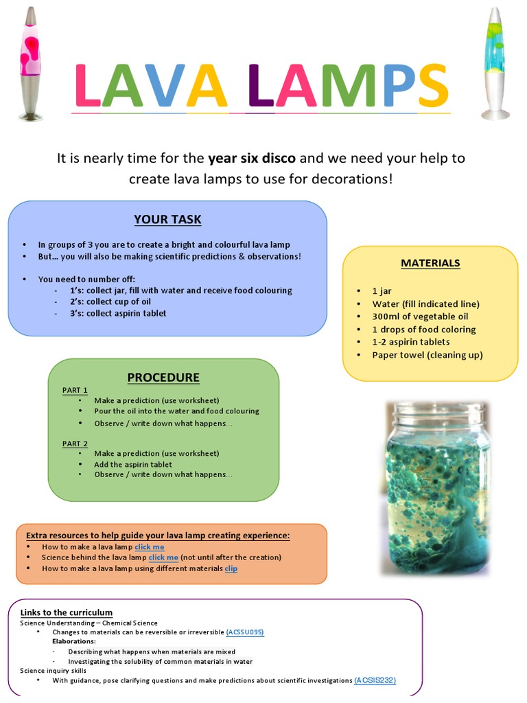 Design Brief Template - Lava Lamps | PDF | Science | Science (General)