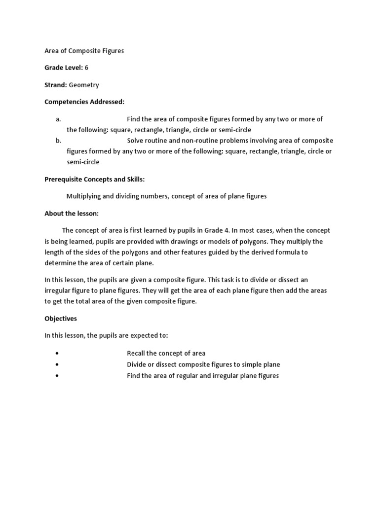 Composite Figures | PDF | Area | Elementary Geometry