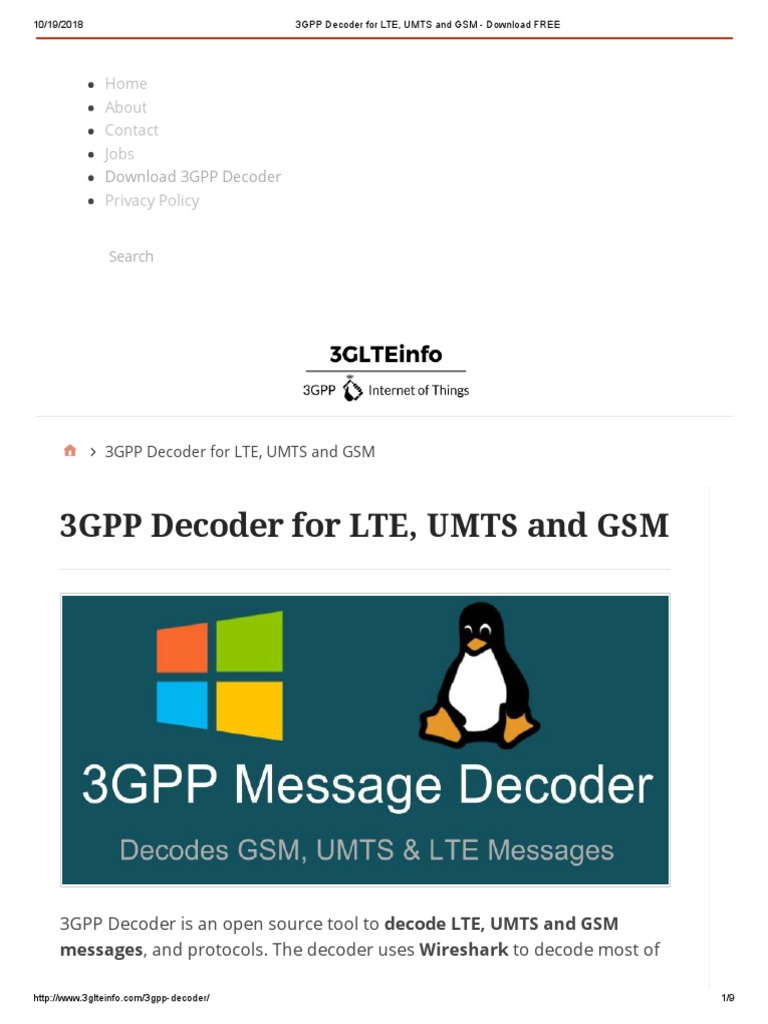 3GPP Decoder For LTE, UMTS and GSM - Download FREE | PDF | 3 Gpp | Lte ...