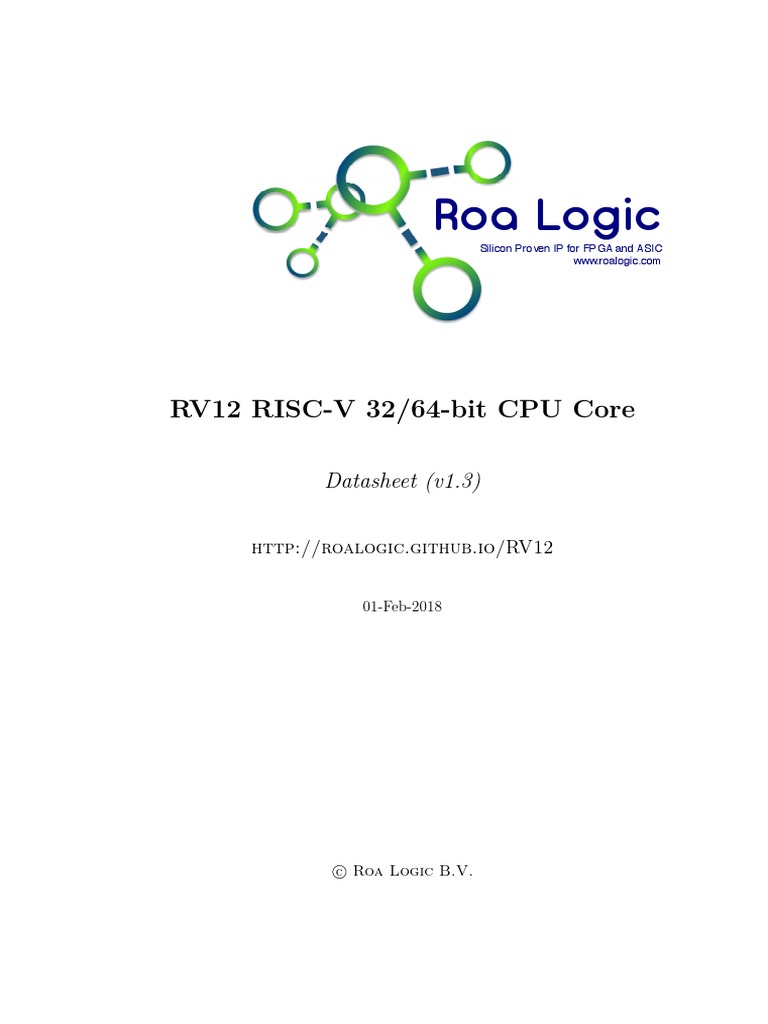 RV12 RISC-V CPU Core Datasheet | PDF | Cpu Cache | Central Processing Unit
