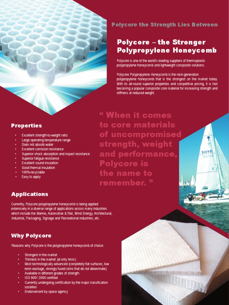 Polycore Honeycomb Lightweight Construction Material - 1750567 | PDF ...