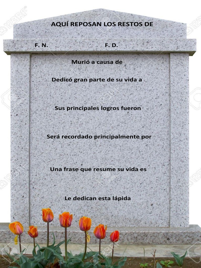 Lápida para Imprimir | PDF