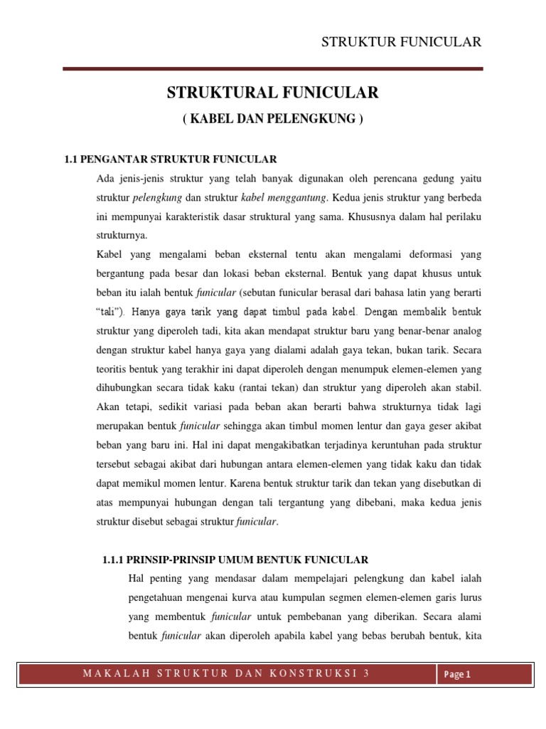 Makalah Struktur Funicular | PDF