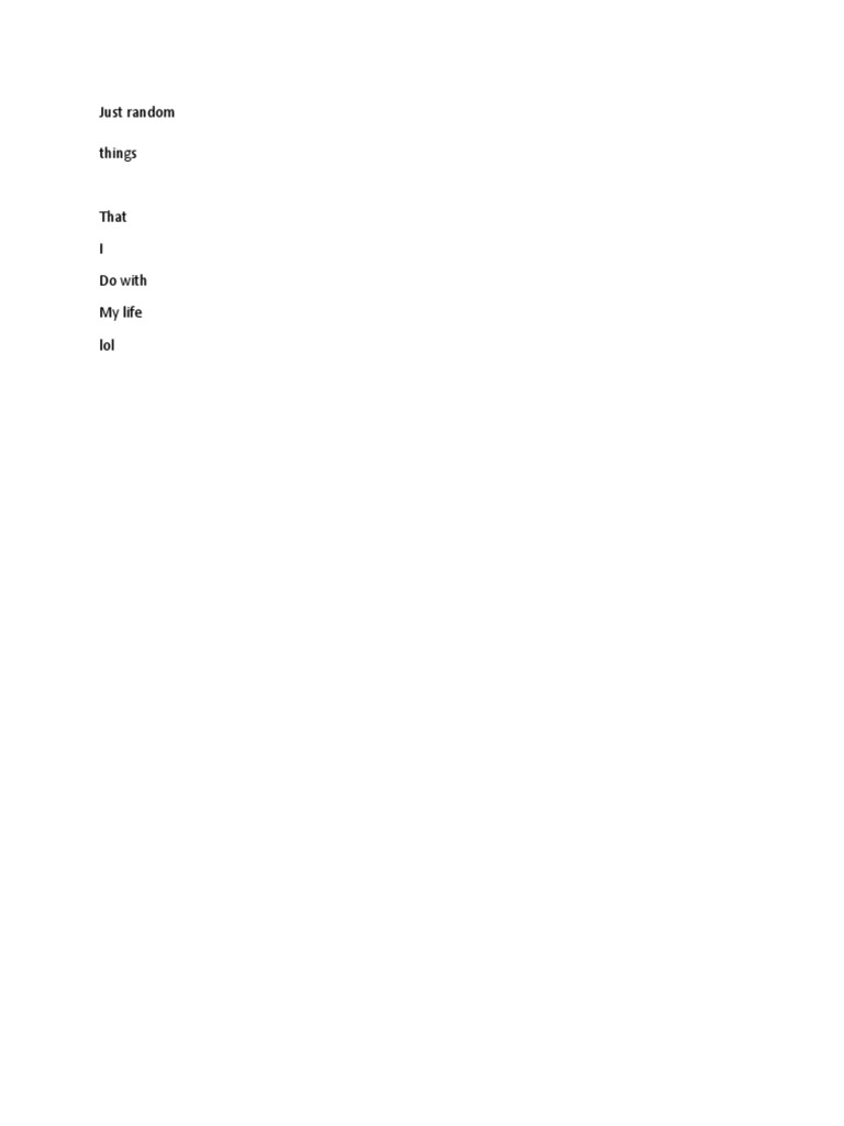 Just Random Lol | PDF
