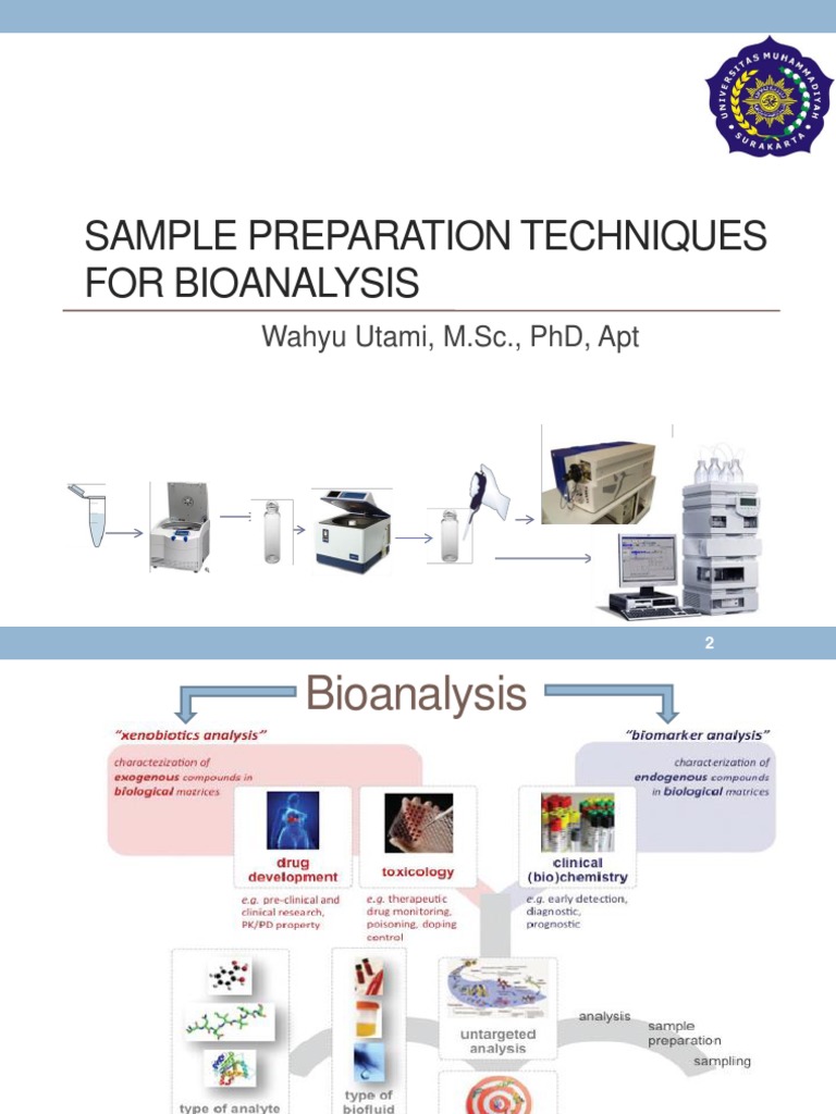 Sample Preparation For Bioanalysis | PDF | Metabolomics | Filtration