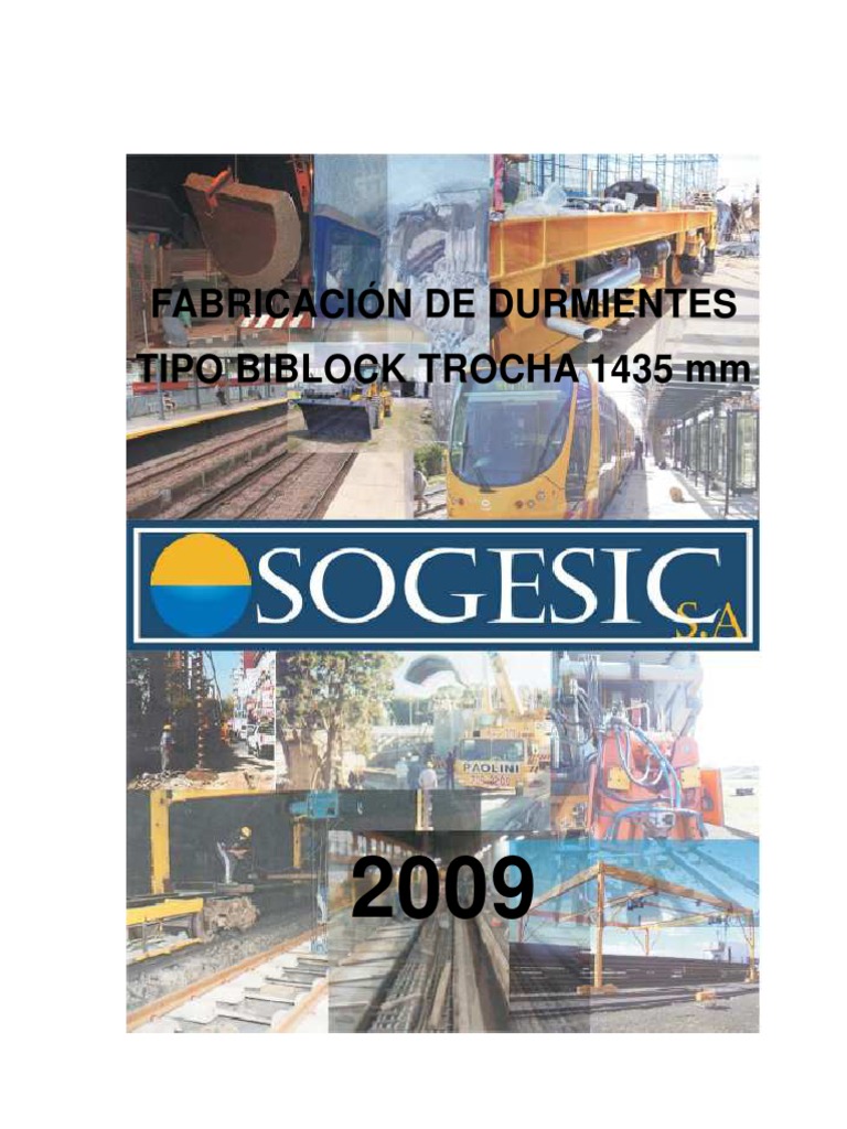 Durmientes Del Tipo Biblock | PDF | Hormigón | Cemento