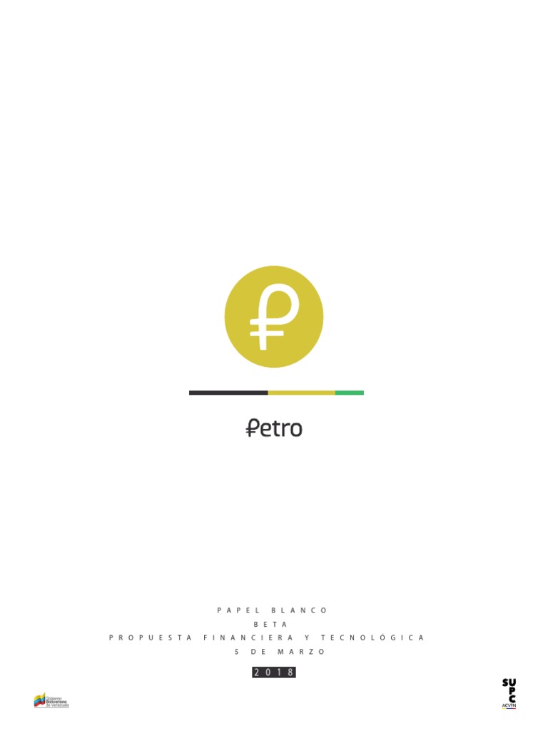 White Paper Petro Version Vieja | PDF | Bitcoin | Venezuela