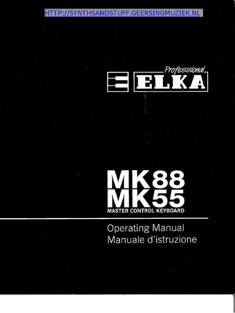 Elka mk55 mk88 Manual 472559 | PDF