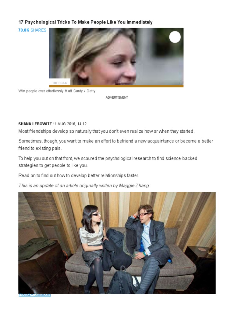 10 Ways to Make People Like You | PDF | Neuroscience | Emergence