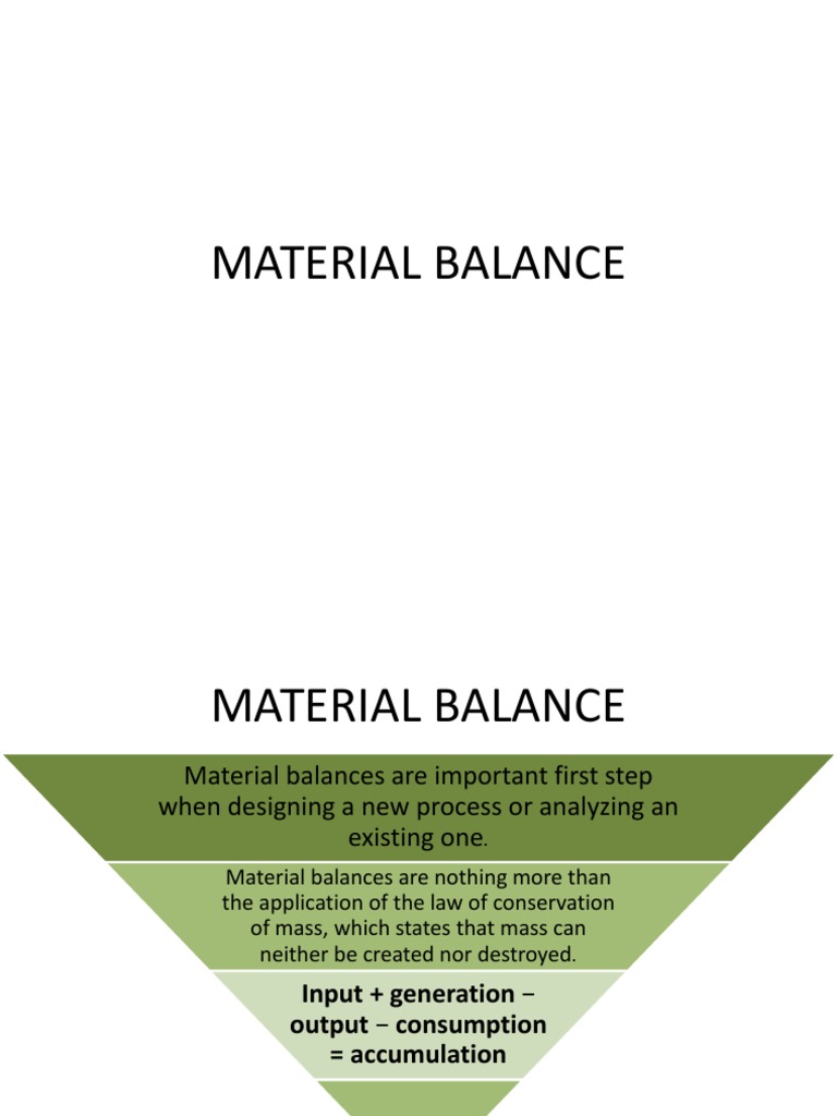 Material Balance | PDF