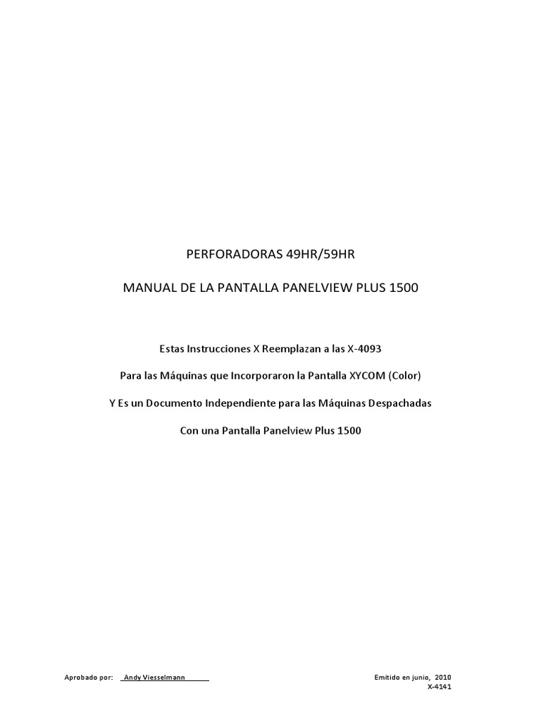 Panel View Plus 1500 Display Manual-Spanish-49HR-Antamina | PDF ...