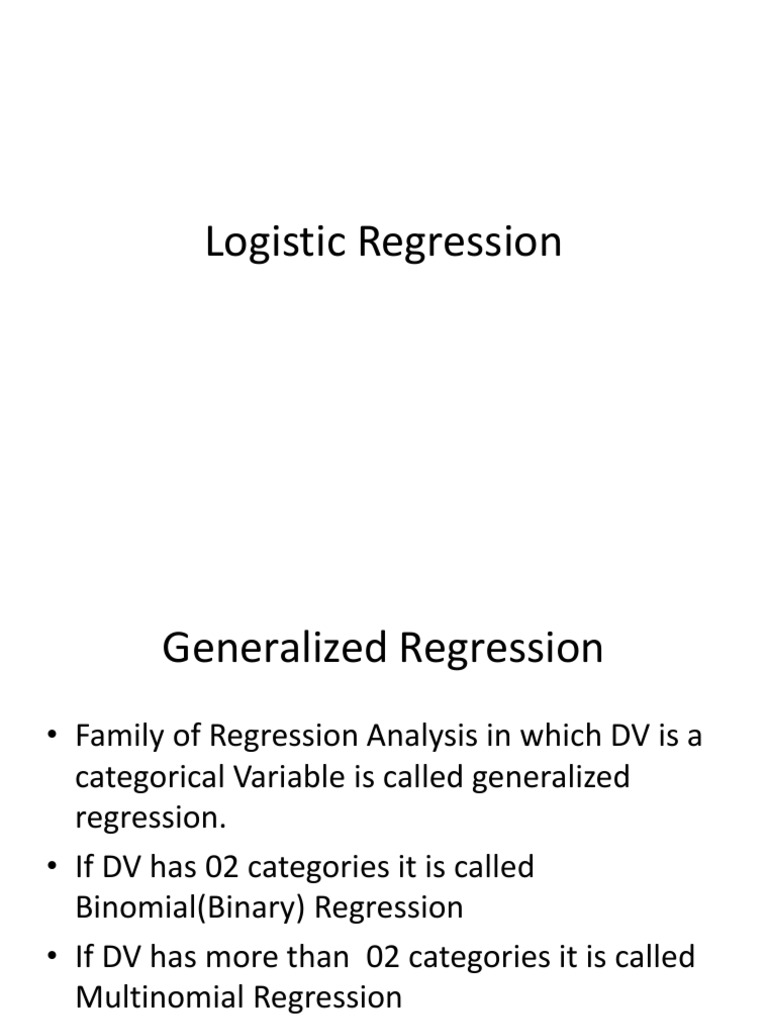 Logistic Regression | PDF | Categorical Variable | Logistic Regression