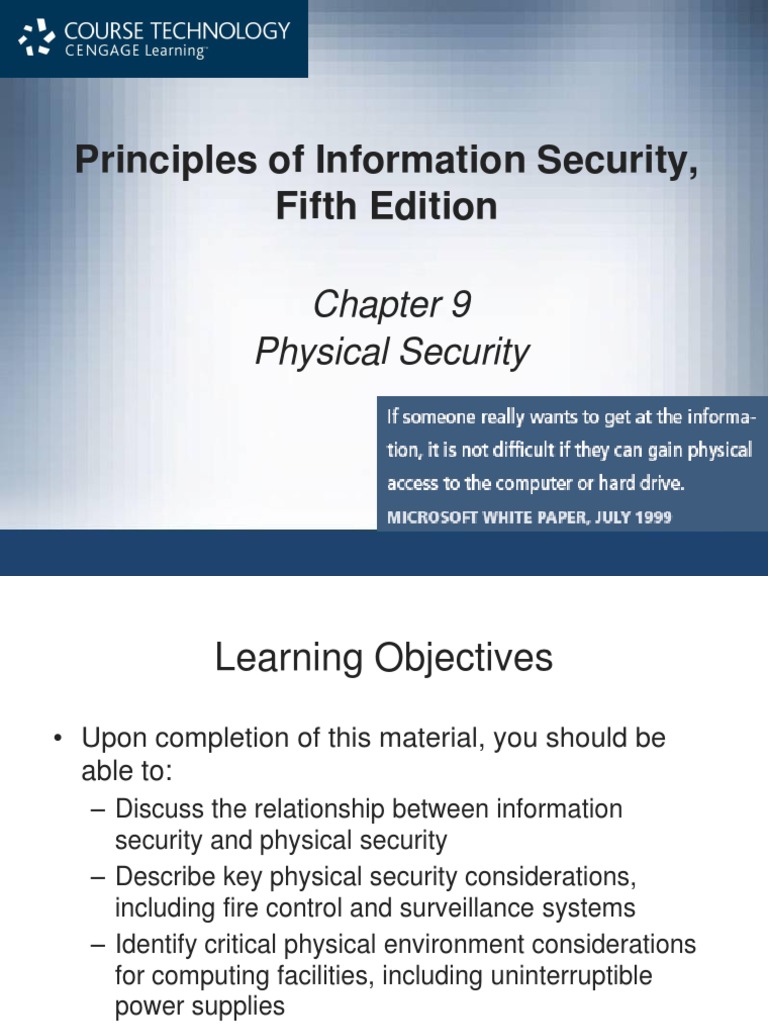 PPT Ch09-Amr PDF | PDF | Physical Security | Information Security
