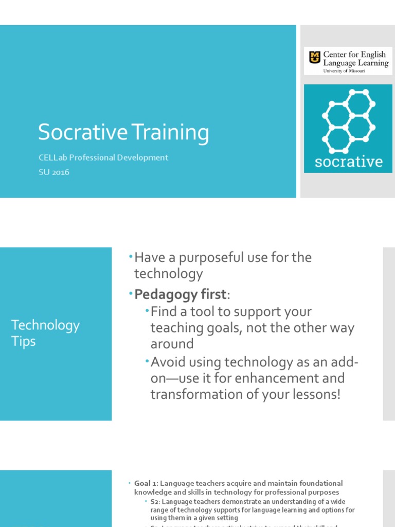Socrative Training | PDF | Educational Assessment | Teachers
