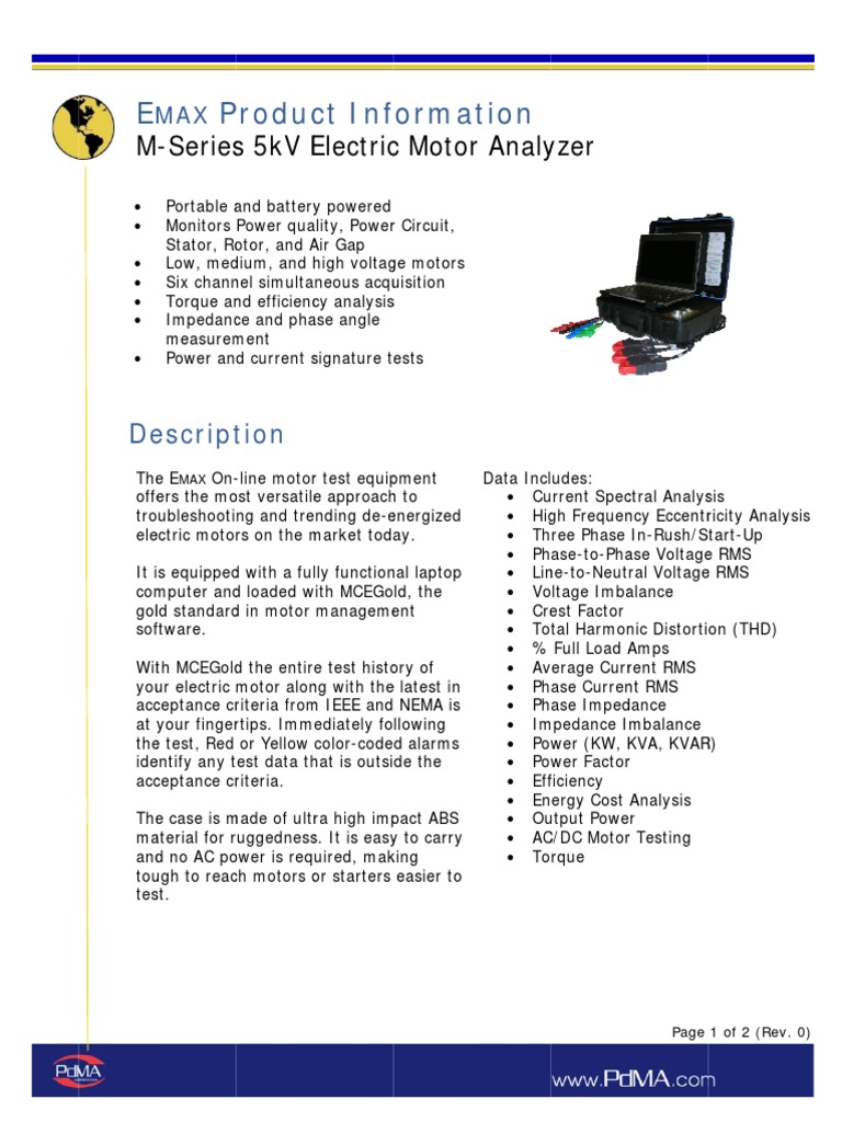 Emax Specs | PDF | Alternating Current | Manufactured Goods