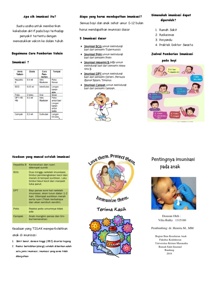 Leaflet Imunisasi | PDF