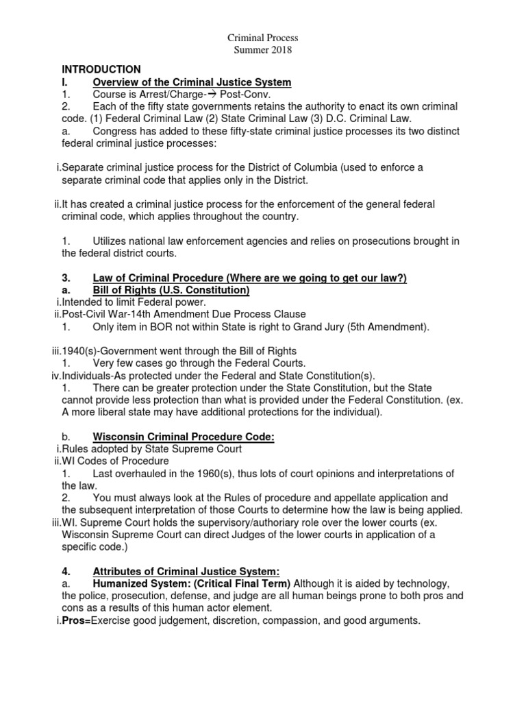 Criminal Process Outline | Download Free PDF | Sixth Amendment To The ...