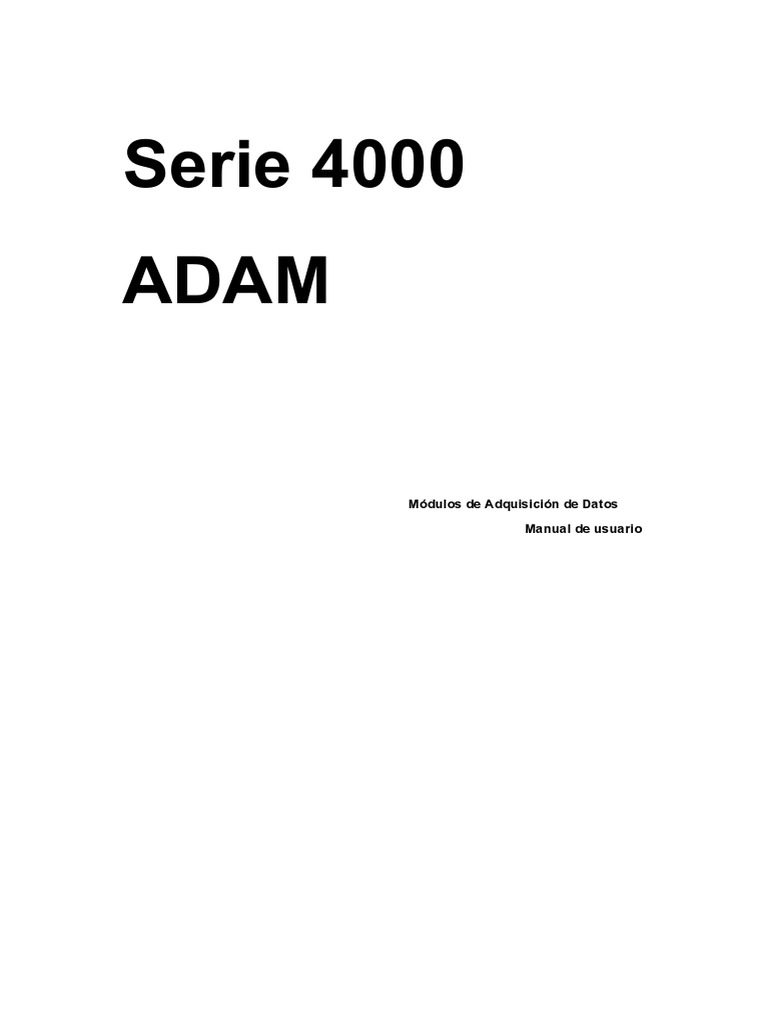 ADAM-4000 Manual 7ed - En.es | PDF | Corriente eléctrica | Fuente de ...