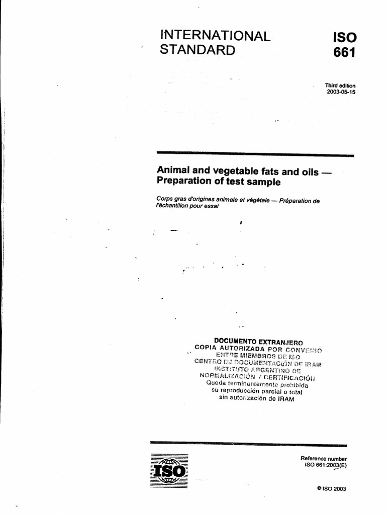 Iso 661 2003 | PDF