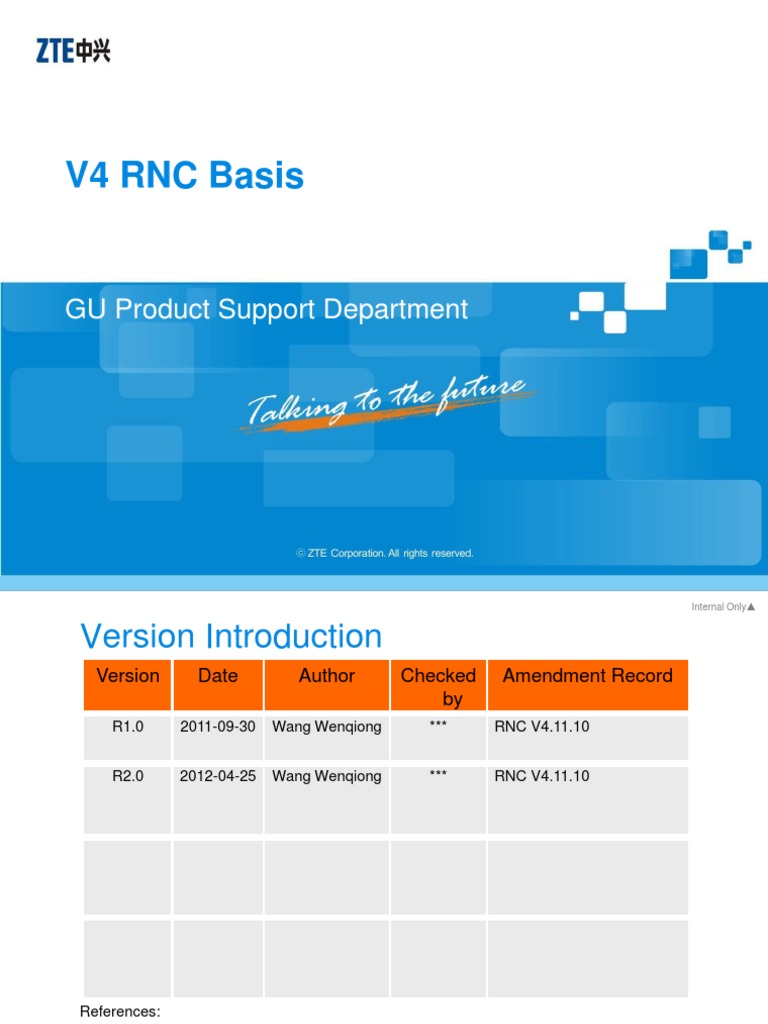 V4 RNC Basis: GU Product Support Department | PDF | Asynchronous ...