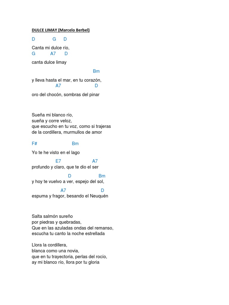 Dulce Limay (Canción) | PDF